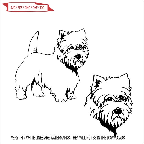 Westie Dxf - Etsy