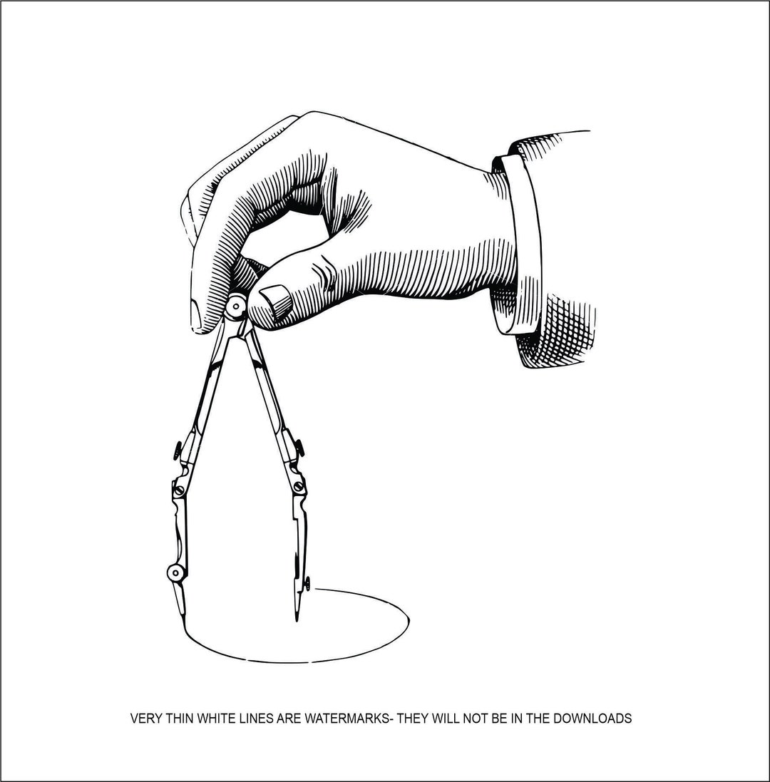 Hand Demo Compass Drawing Circle Tool Arcs Geometry Instrument Drafting ...