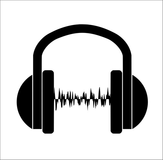 Headphone Sound Waves Bouncing off Listen Music Songs Books - Etsy