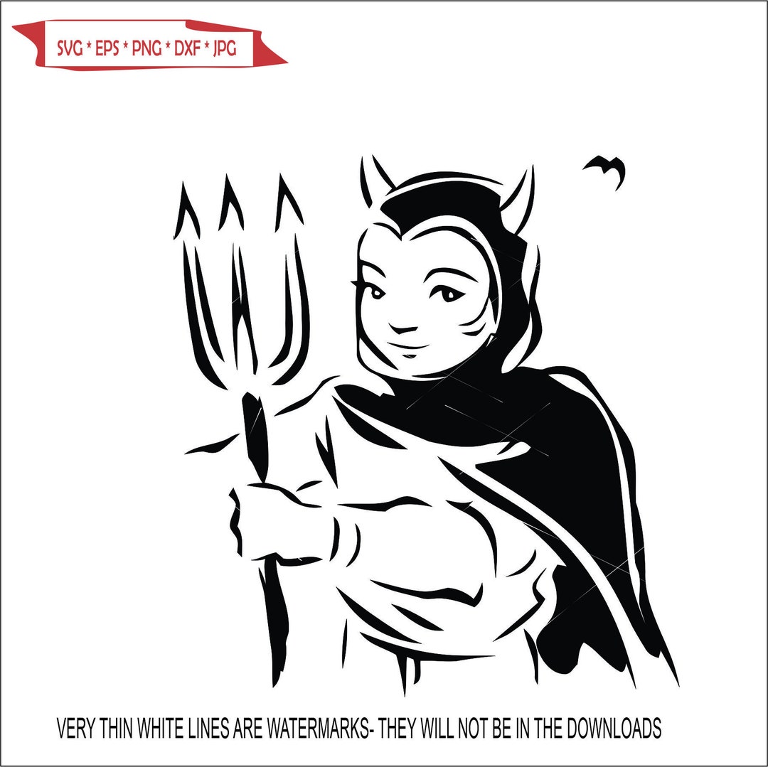 Girl Devil Pitch Fork Mischief Lucifer Satan Temptation Mean Demon ...