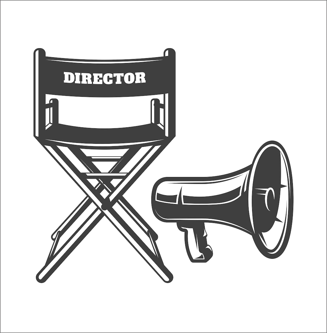 Movie Director Chair Megaphone Blowhorn Amplify Theatre Film Studio ...