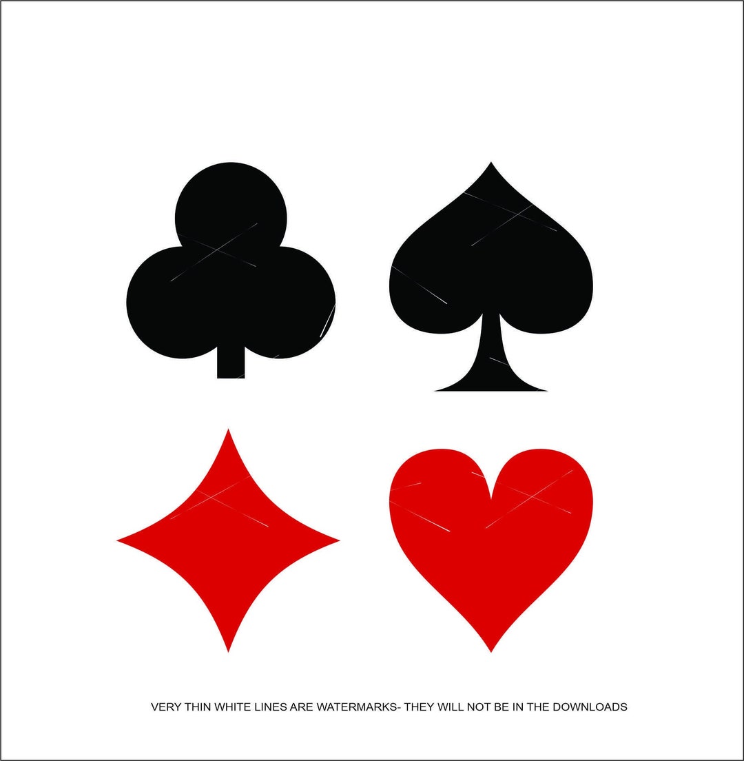 Playing Card Suits Club Spade Heart Diamond Gambling Game Blackjack ...