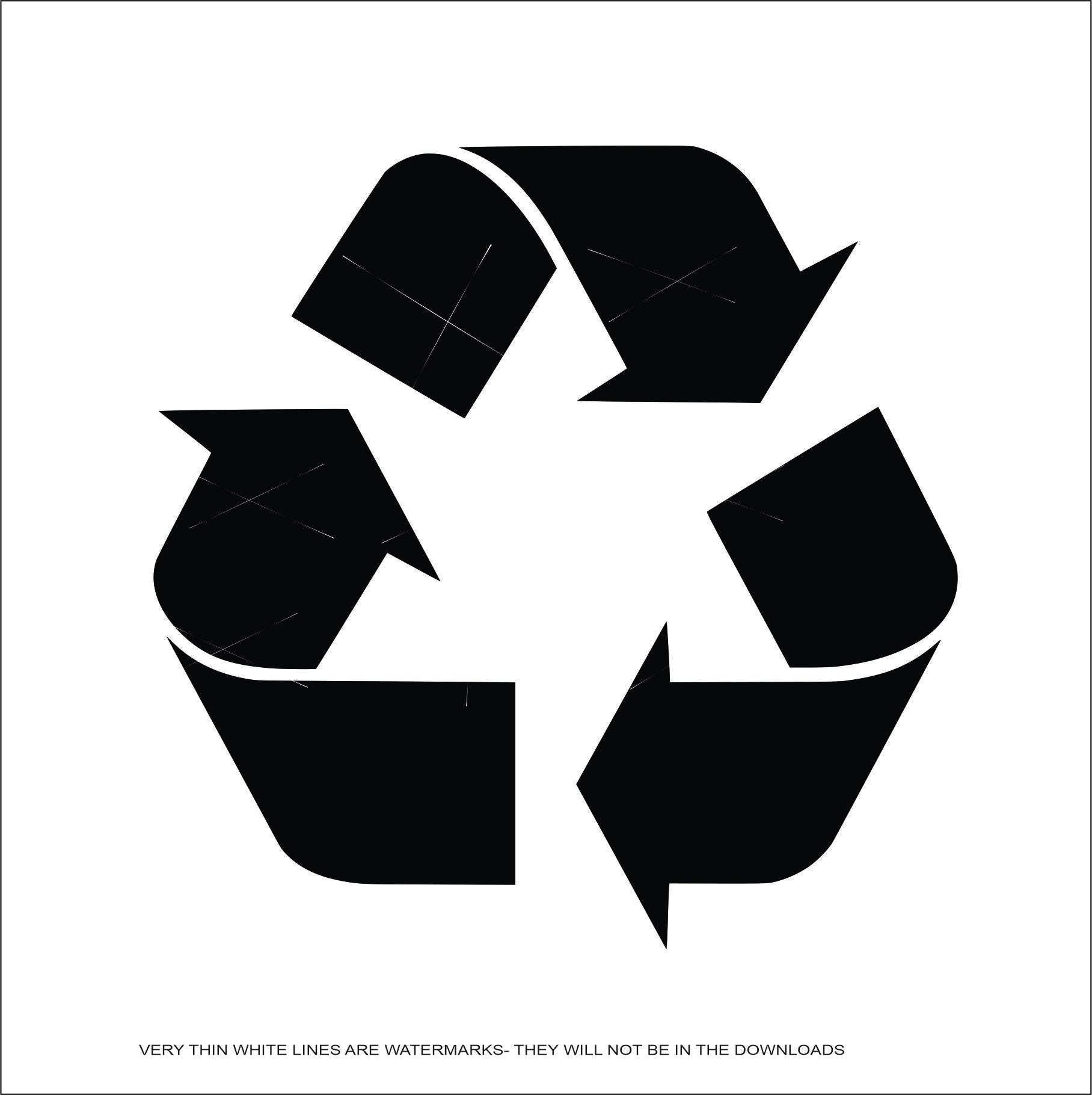 Simple Recycle Logo Plastic Recycling Symbol Reuse Pet or Pete Arrow ...