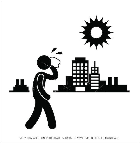 Sweating Sun Clip Art