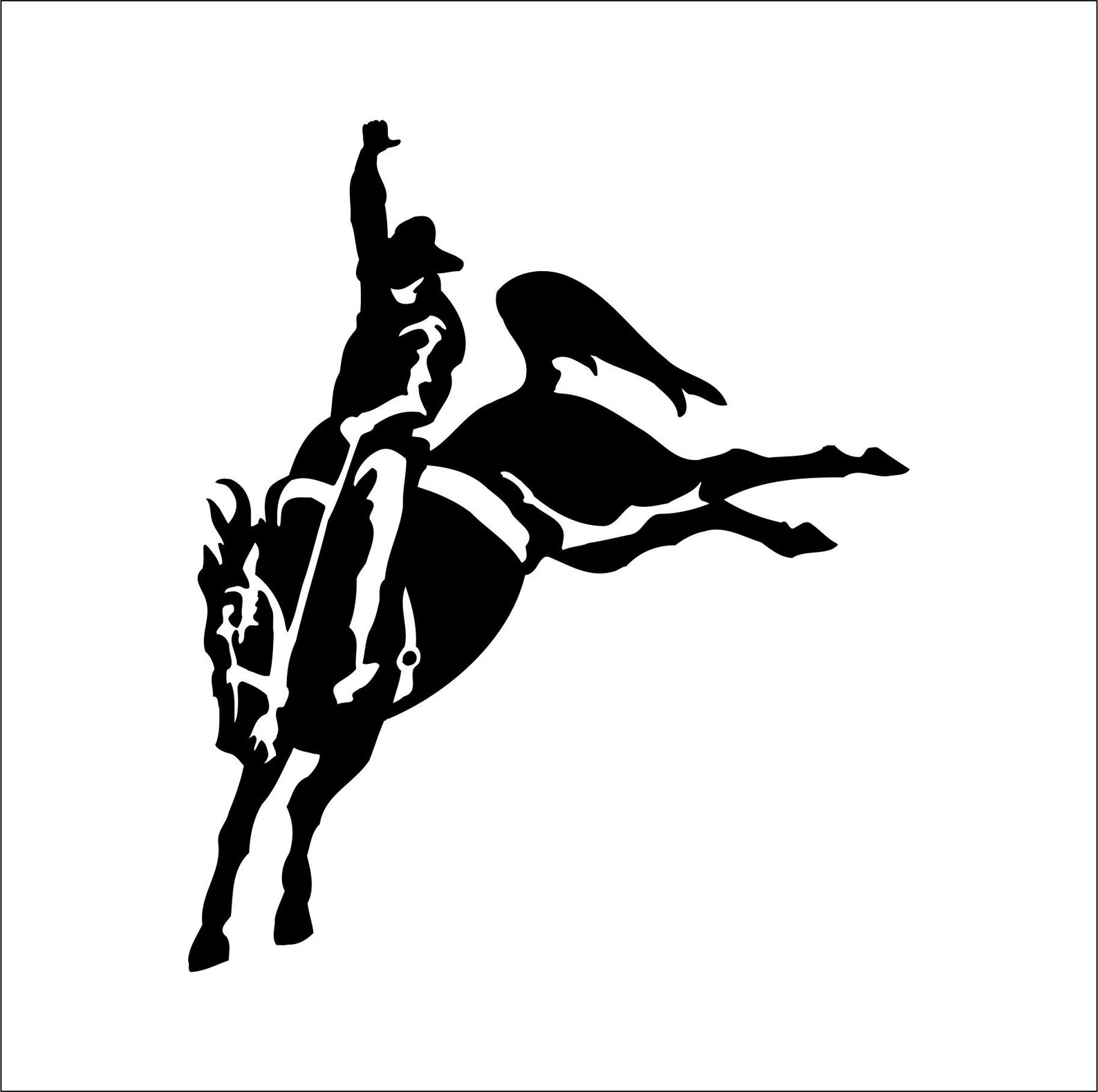 Rodeo Bareback Bronc Riding Bucking Horse 2 Western Cowboy - Etsy