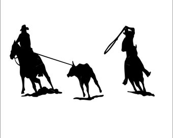Team Roping Silhouette