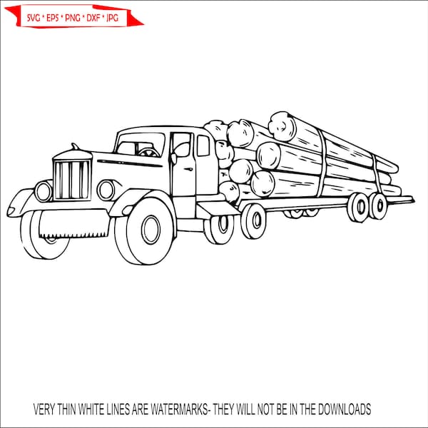 Log Semi Dxf - Etsy