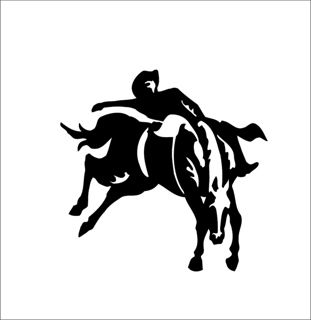 Rodeo Bull Rider Bareback Bronc Riding Competition Bucking Horse #1 ...