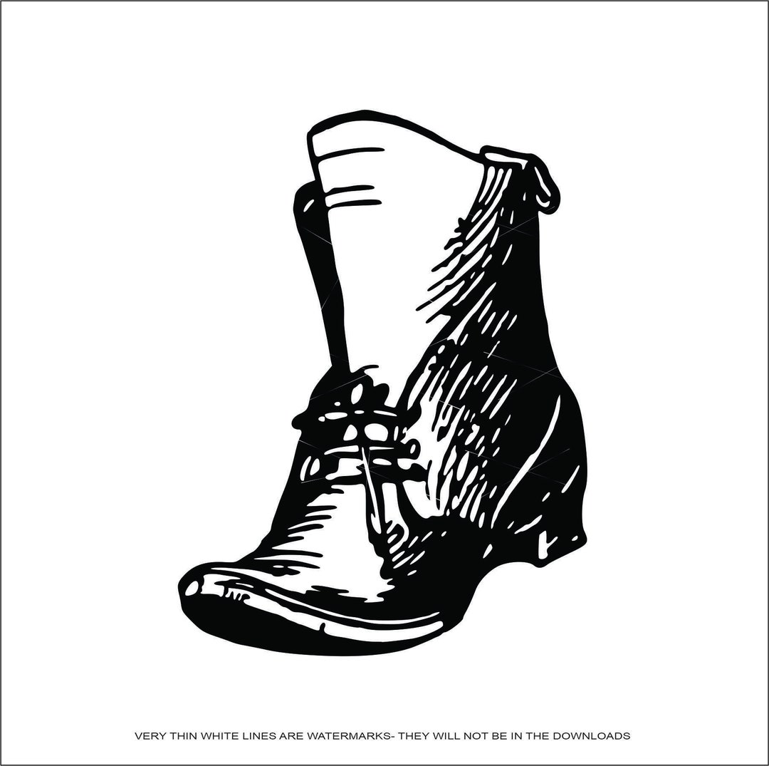 1800's Old West Boot Western Victorian Ladies Female SVG * Cut Sign ...
