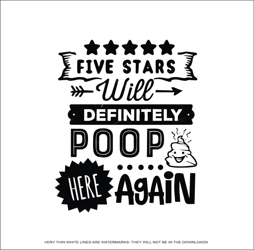 Poop Again Emoji Toilet Sparkling Clean Restrooms 5 Star Hygienic ...