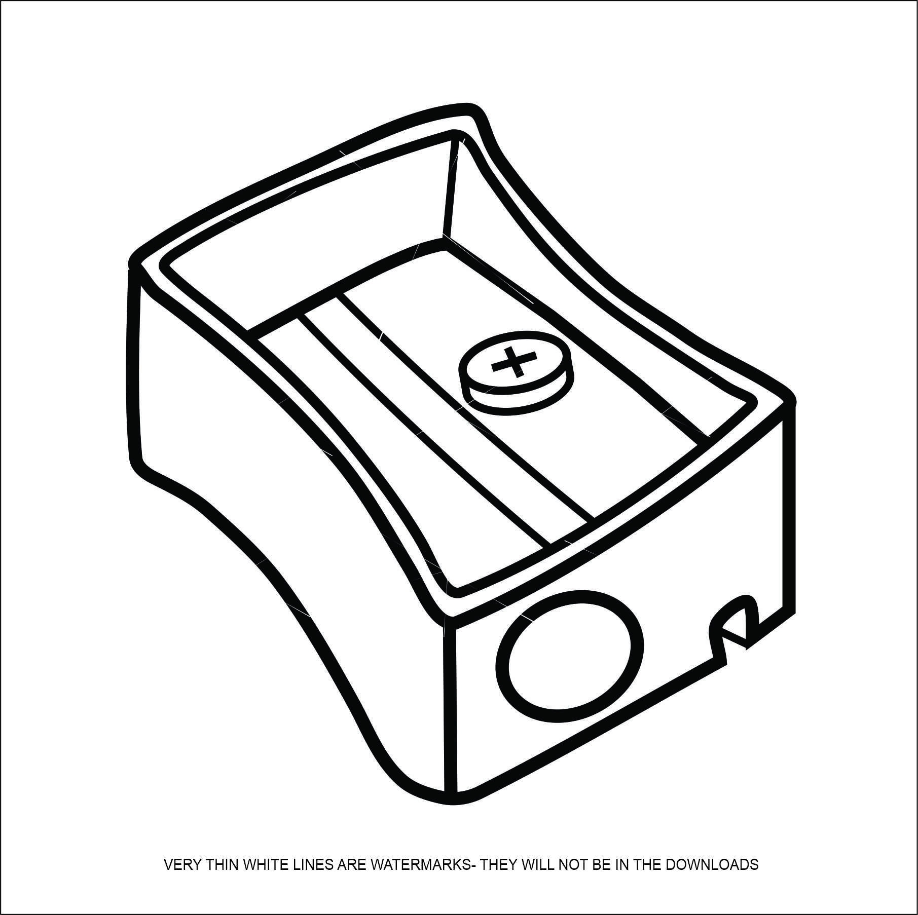 Sharpener Clip Art Black And White