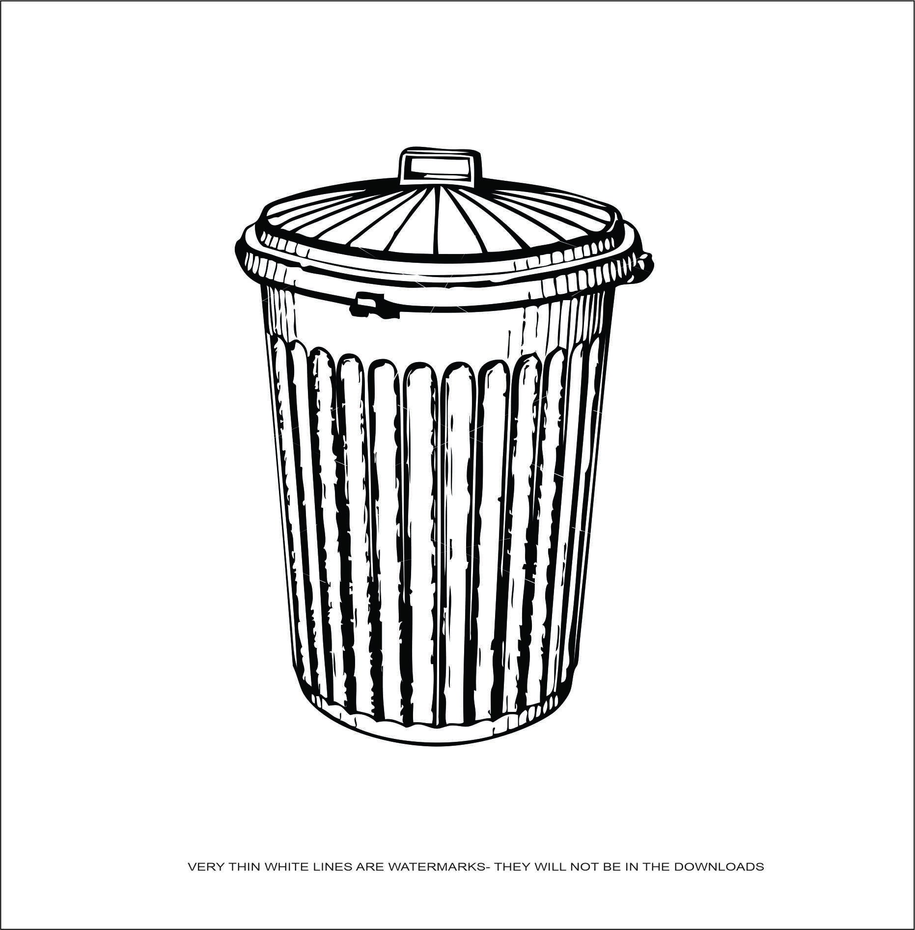 Garbage Collector Clipart Black And White Tree