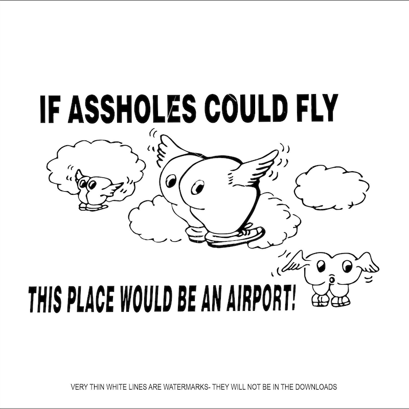 Funny Asshole Clipart Etsy
