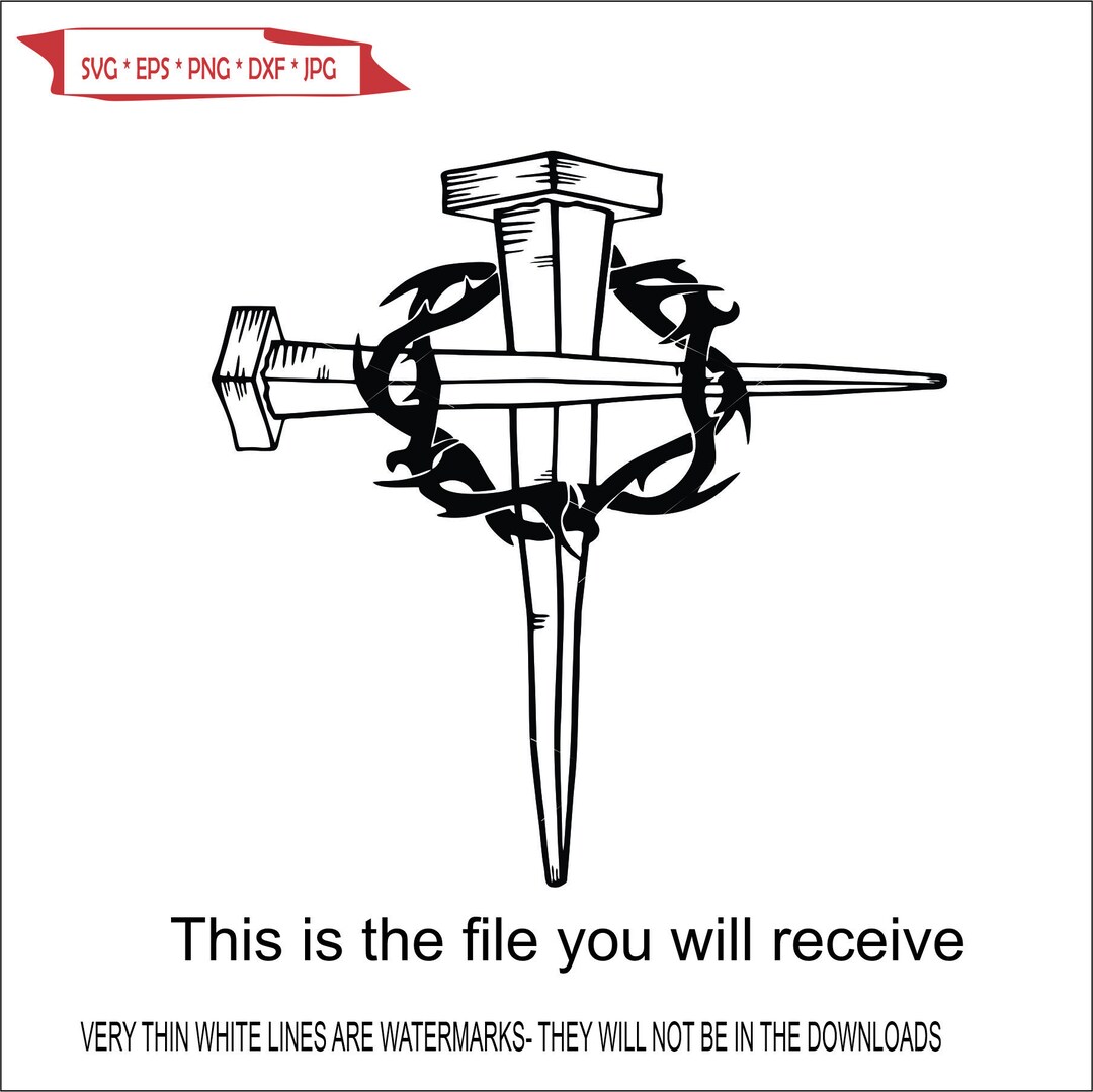 Cross Nails Christian Strong Spike Thorn Crown Jesus Love Religious God ...