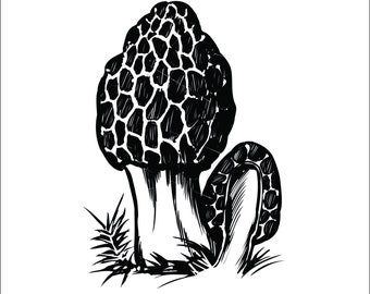 Morel Mushroom Dxf - Etsy