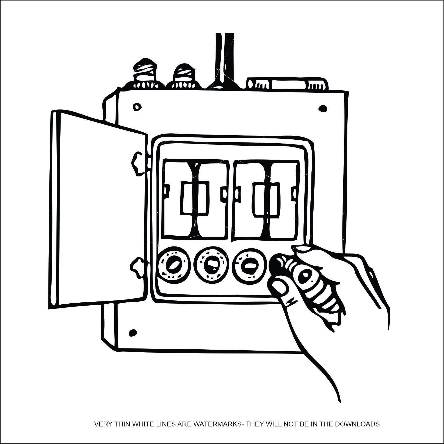 Fuse Clipart Black And White