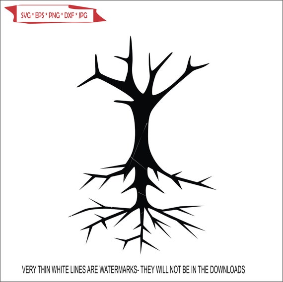 Simple Tree Silhouettes With Roots