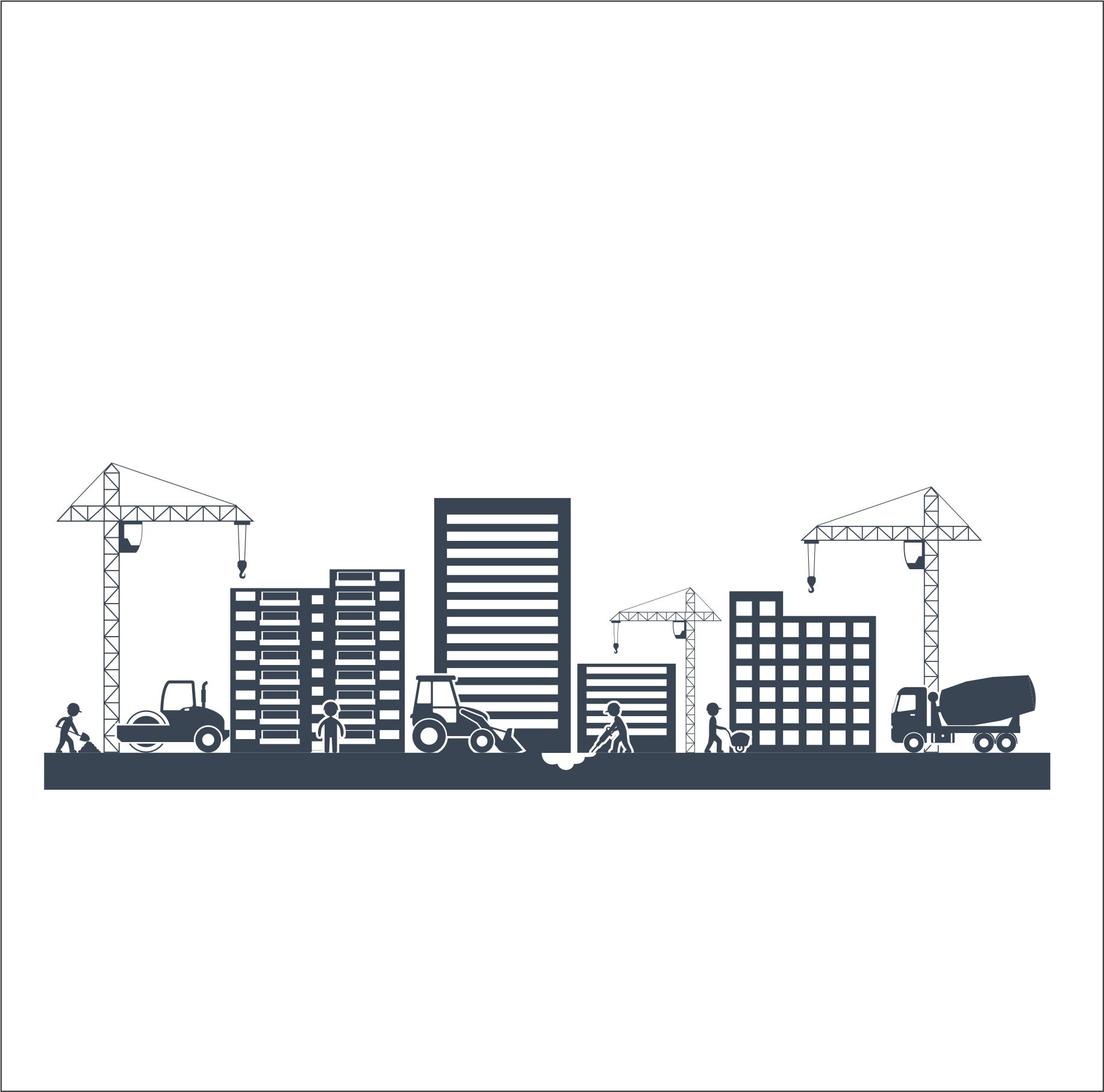 Building Construction Site Clipart