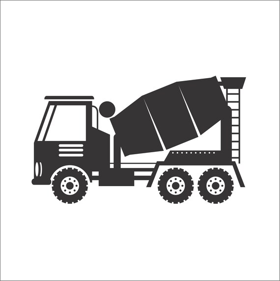 Cement Truck Equipment Concrete Mixer Sand Gravel Build SVG - Etsy