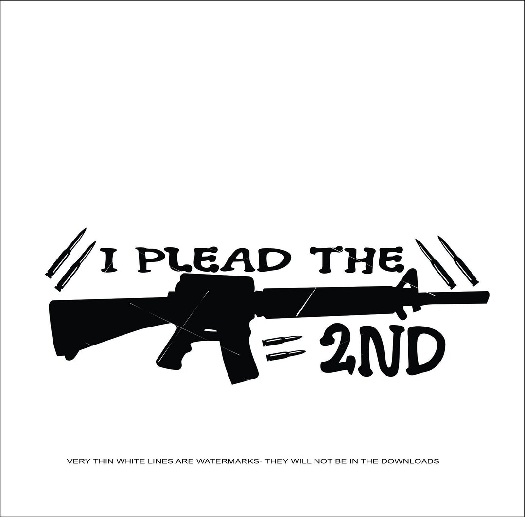 Bullets I Plead the 2nd Amendment AR Riffle Gun Control Constitution ...