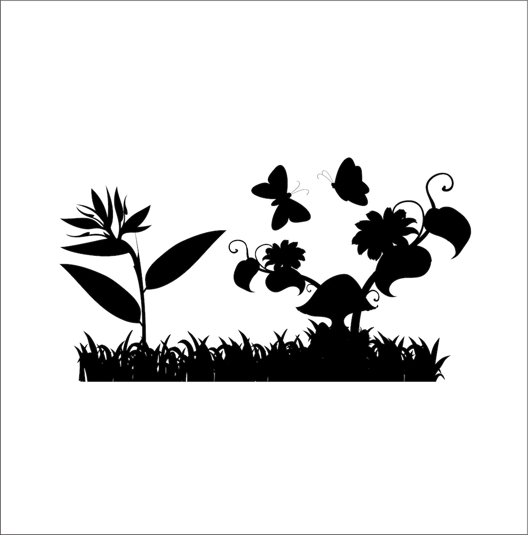 Simple Flower Garden Butterflies Mesmerizing Tiny Floral Garden Grass ...
