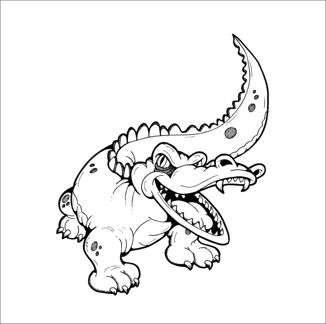 Smiling Alligator Crocodile Reptile Wild Animal Zoo Gator * Cut Sign ...