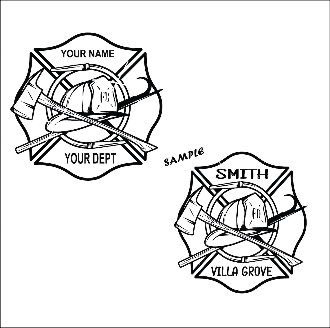 I Add Fire Dept Name Message Me Name Maltese Cross Firefighter ...