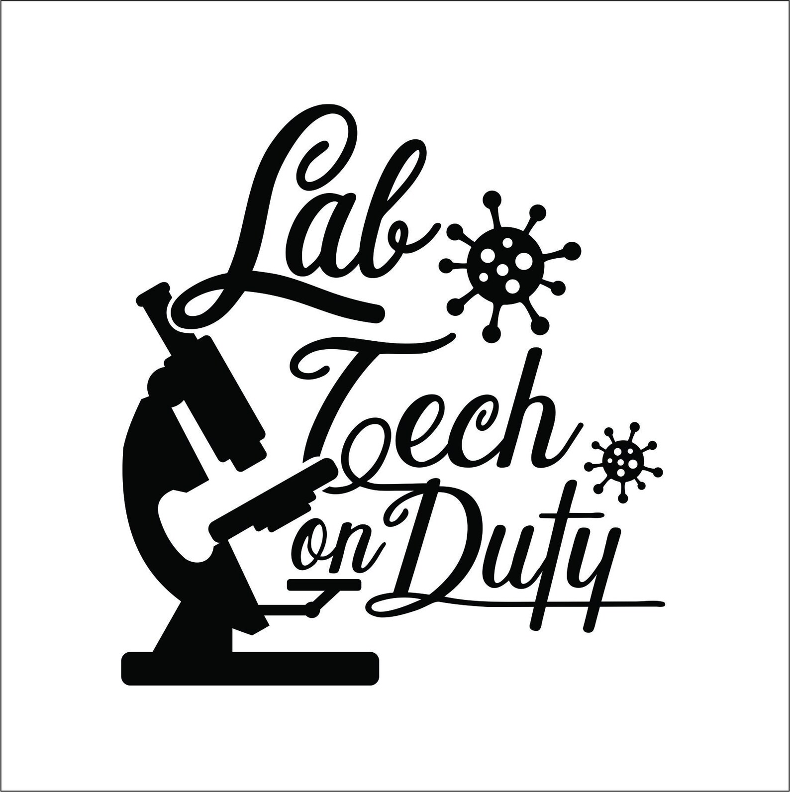 Lab Tech on Duty Laboratory Testing Blood Microscope Medical Lab ...
