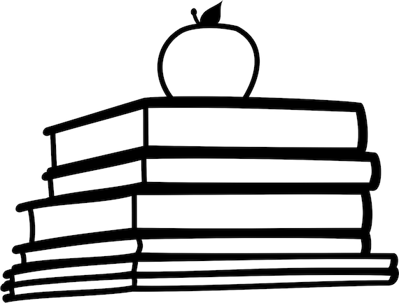 Apple Schoolbooks Clip Art