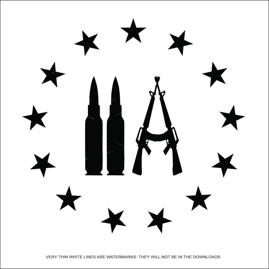 Riffles Stars Bullets 2nd Amendment Protect Family Rifle USA Gun ...