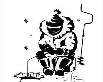 Ice Fishing Svg - Etsy
