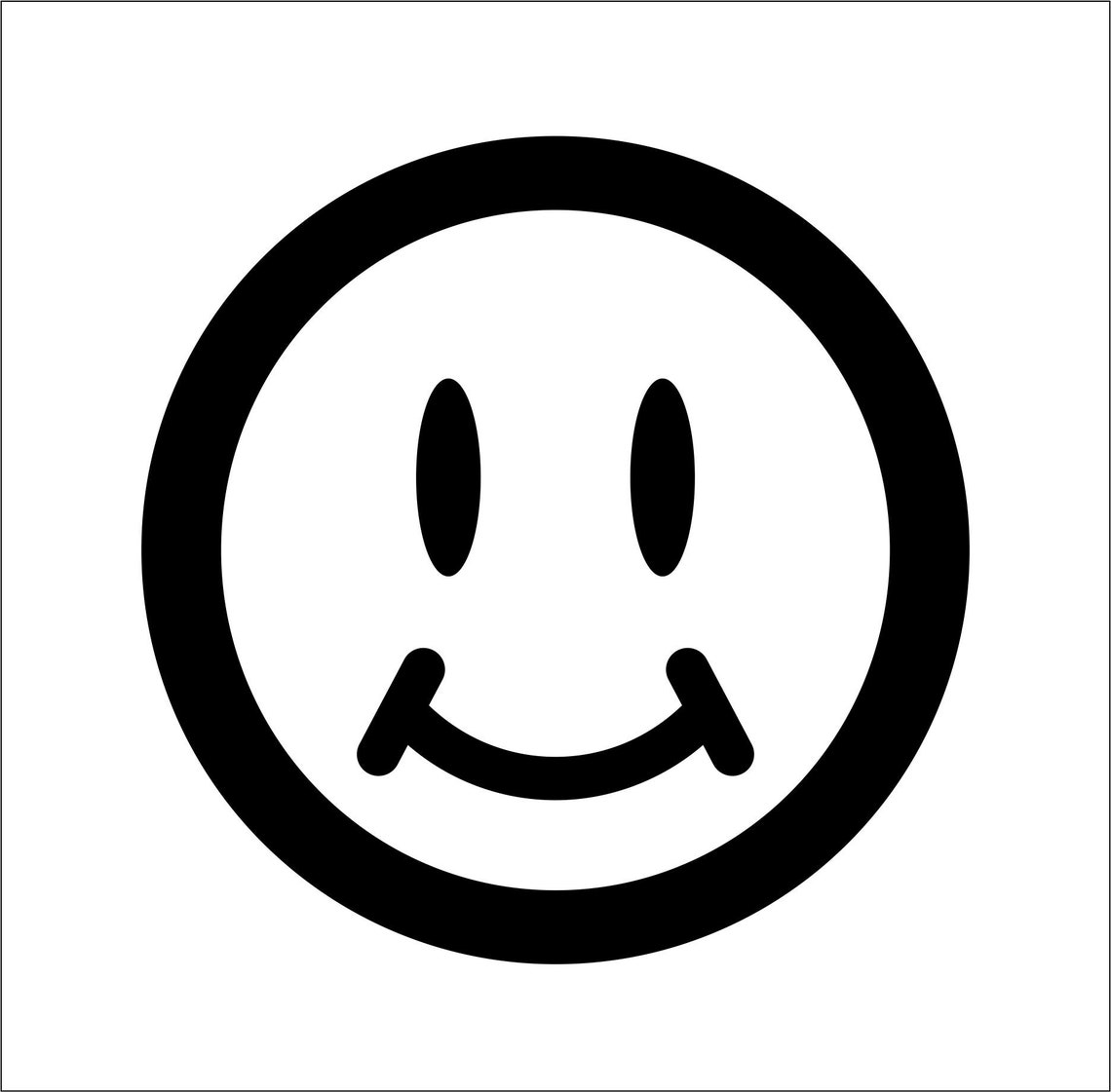 Smiley Face Basic Emotion Icon Emoji Emoticons Cut Sign - Etsy