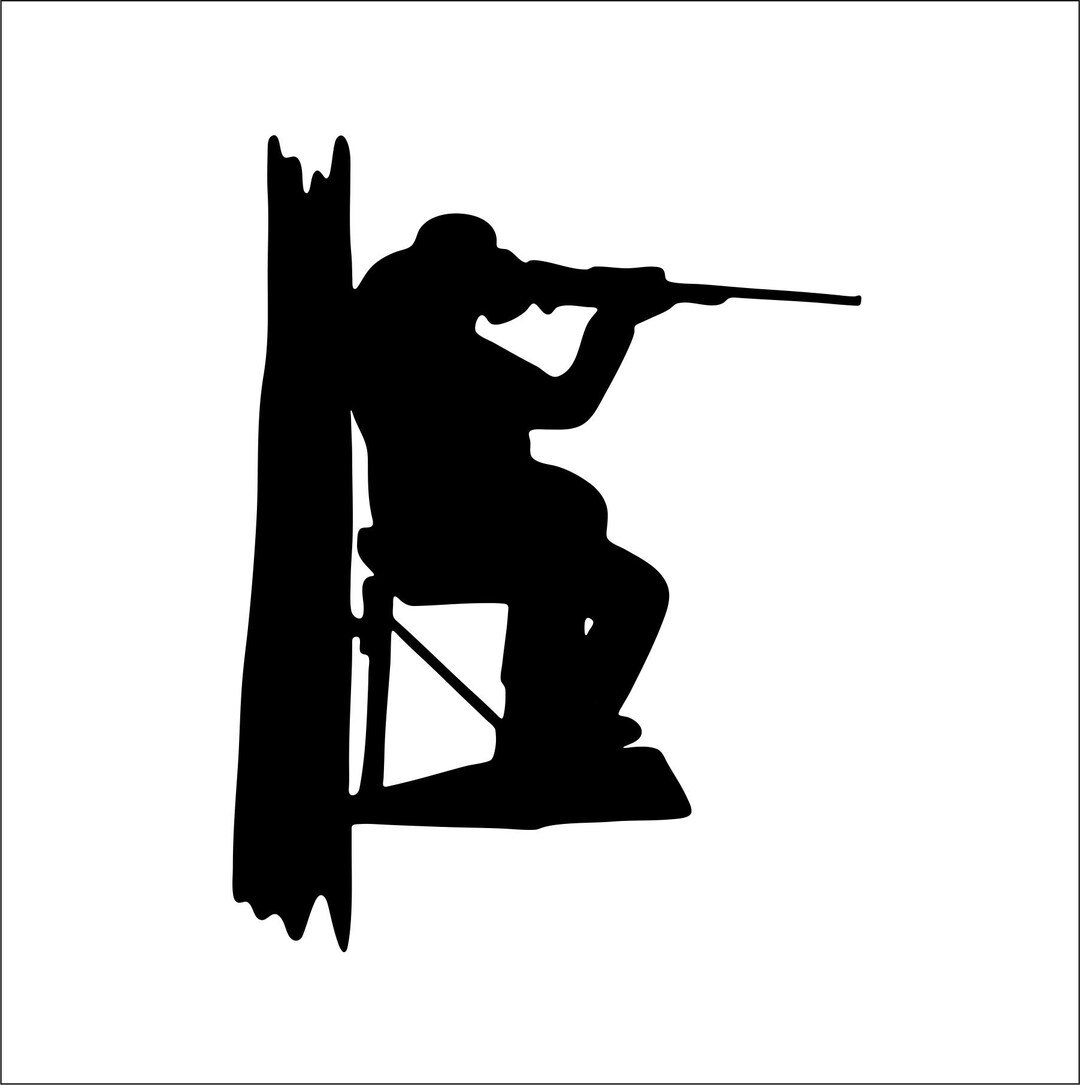 Hunting Stand Rifle Aiming Deer Gun Sport Shoot Aim Hunt Animal Cut ...