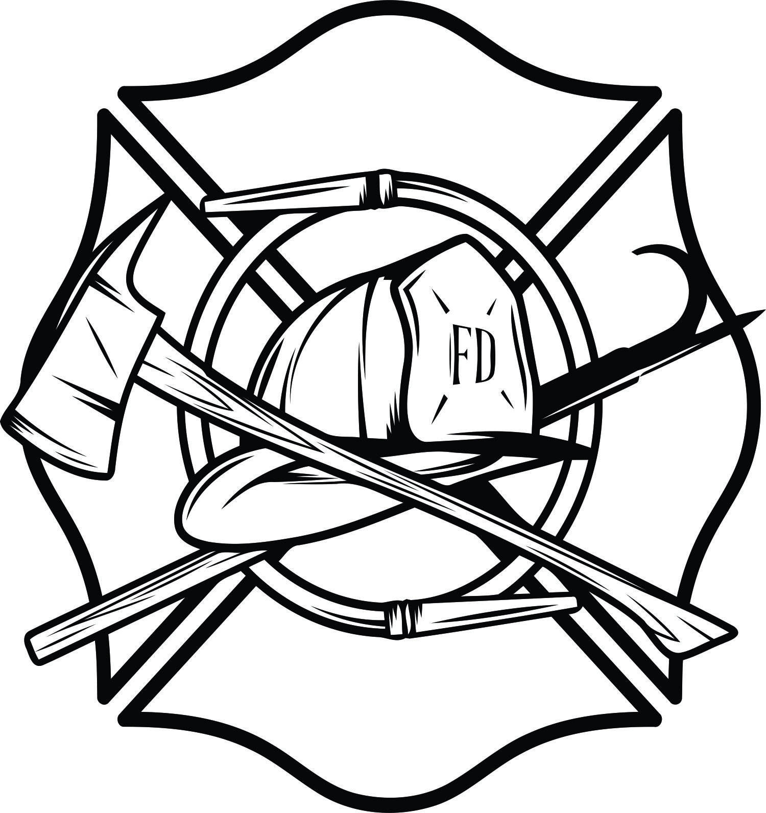 Fire Maltese Cross Clip Art