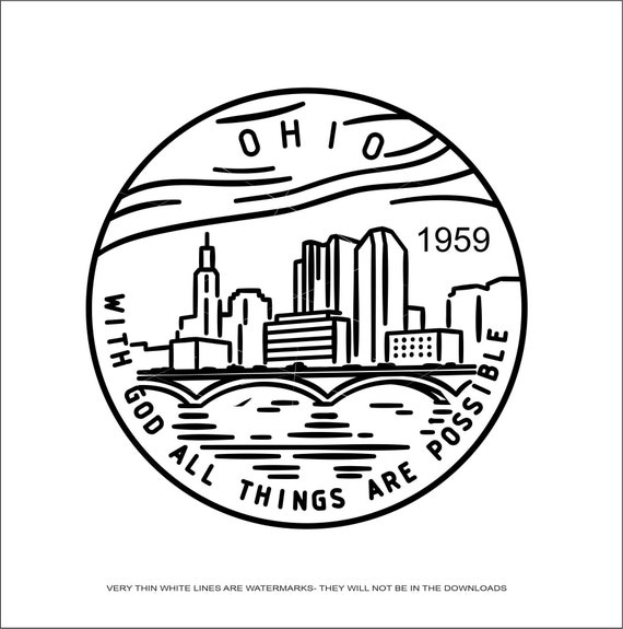 Ohio State Motto With God all things are possible 1959 | Etsy