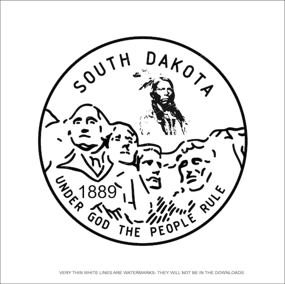 South Dakota Mount Rushmore State Motto Crazy Horse Under God | Etsy