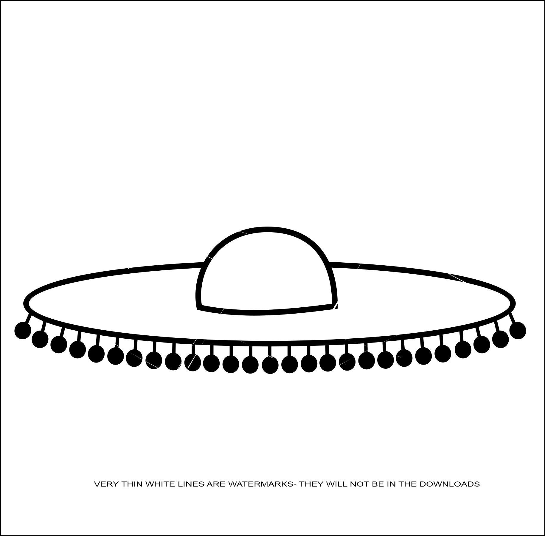 Simple Mexican Sombrero Spanish Hat Wide Brimmed Cinco De Mayo * Cut ...