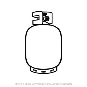 Gas Cylinder Clipart Black And White Tree