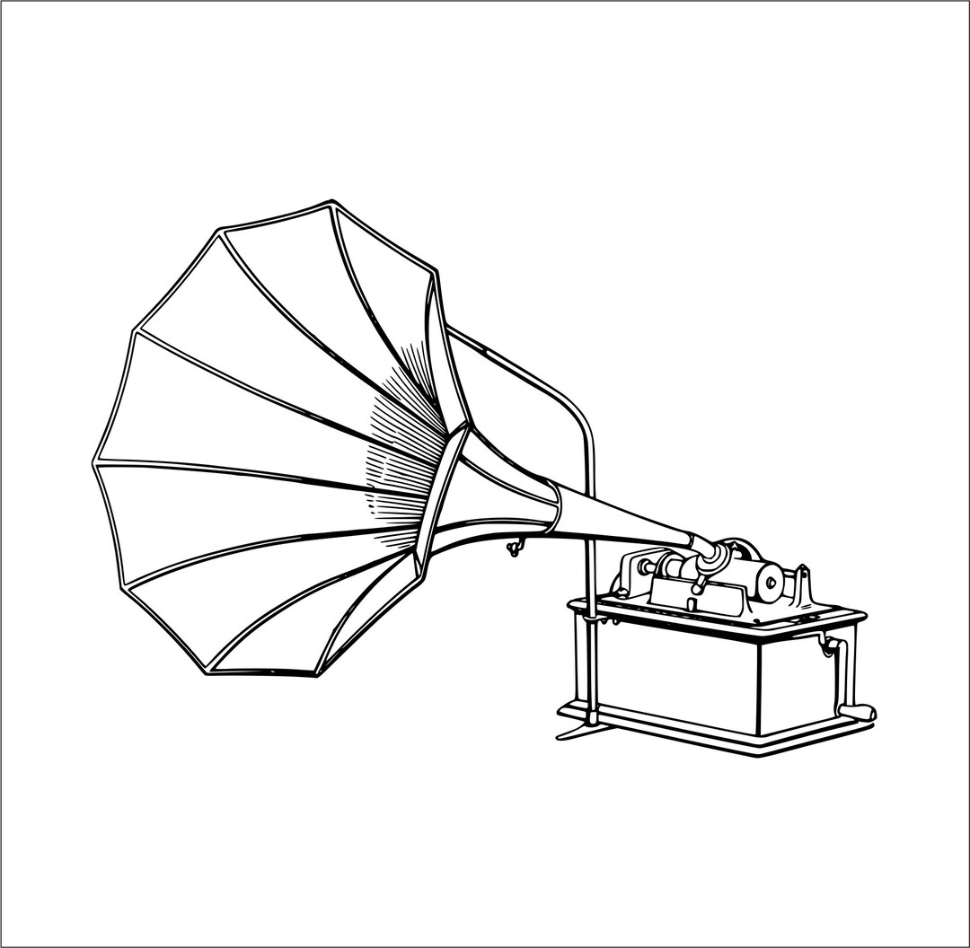 Phonograph Gramophone Record Music Player Record Sound * Cut Design ...