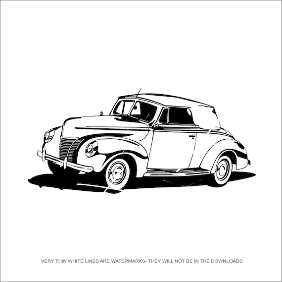 Ford Retro Car Classic 1940 Vehicle Vintage American Auto | Etsy