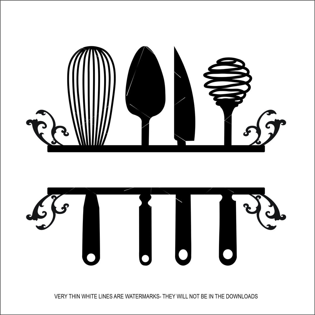 Kitchen Utensils Knife Whips Monogram Kitchen Tool Grilling Food ...