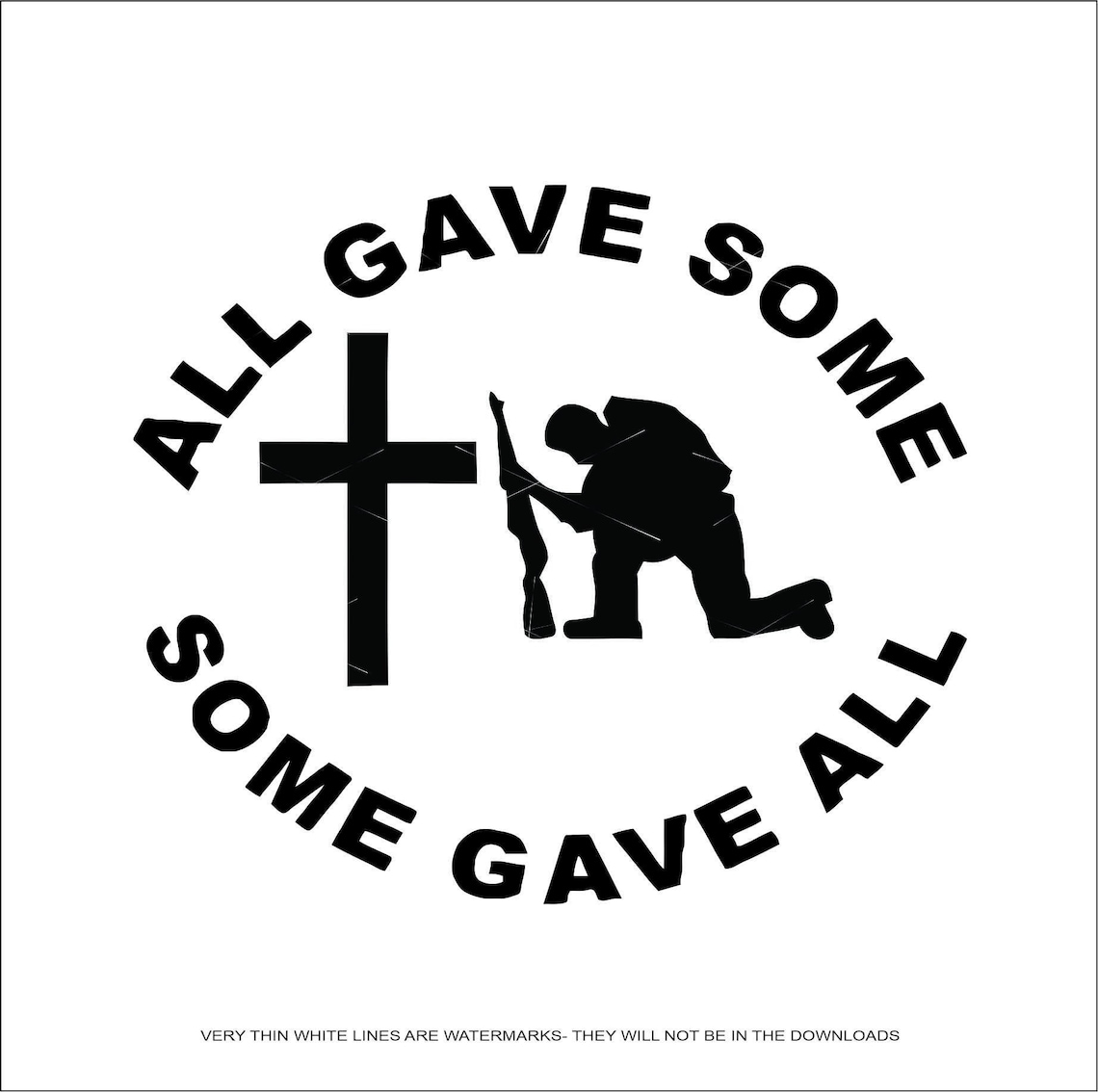 All Gave Some Some Gave All Cross Soldier Military Killed Action ...