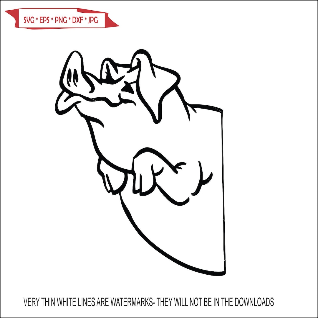 Pig Lips Kissing Head Face Hog Swine Pork Farm Animal Food Cook Chef ...