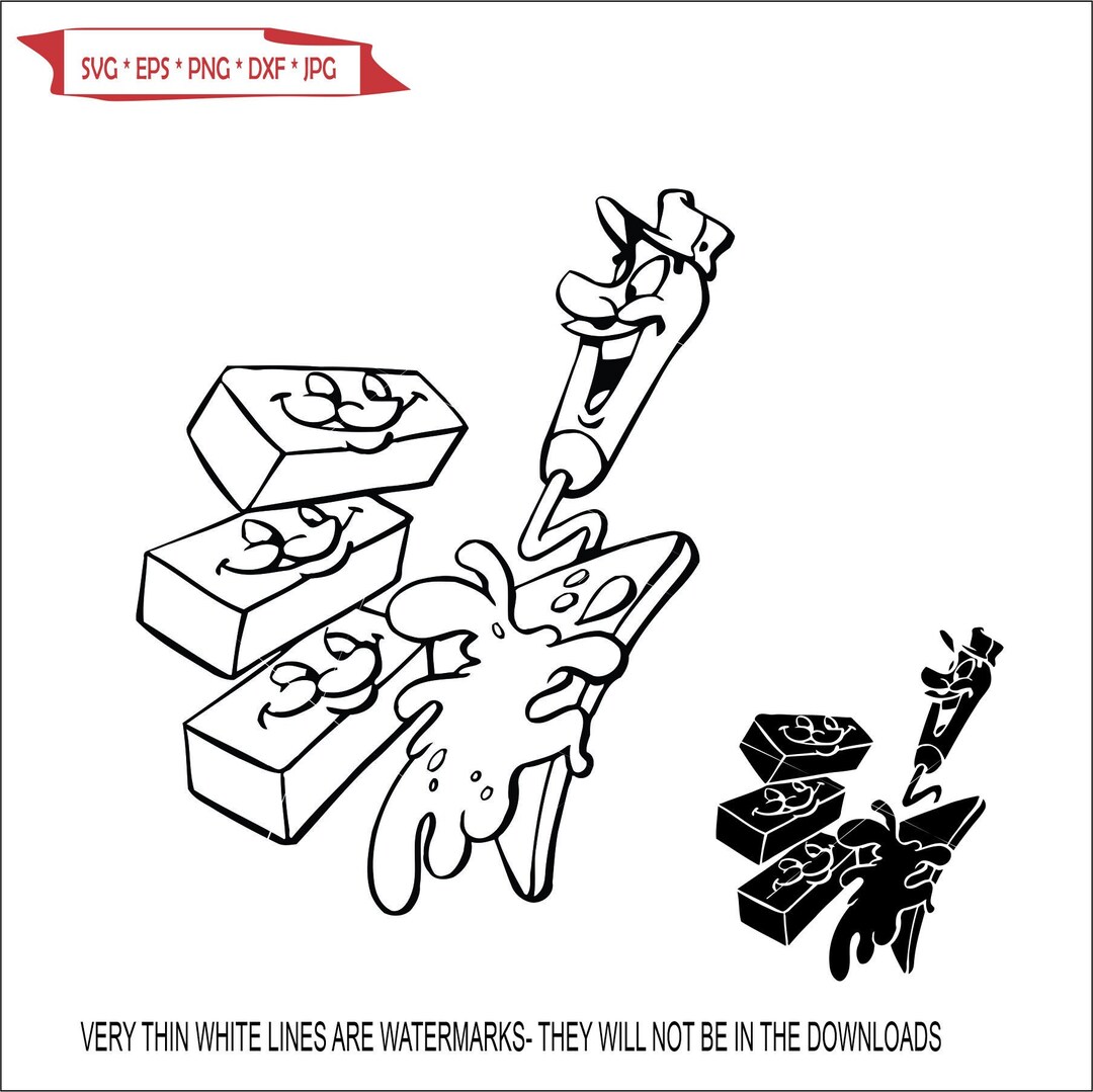 Cartoon Cement Smiling Bricks Layer Trowel Concrete Sand Gravel Man ...