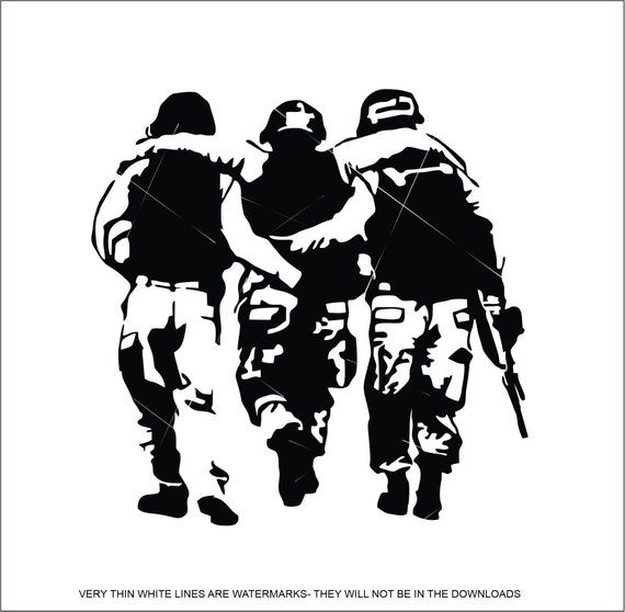 3 Army Soldiers Support Military Branch Veteran Hero US - Etsy