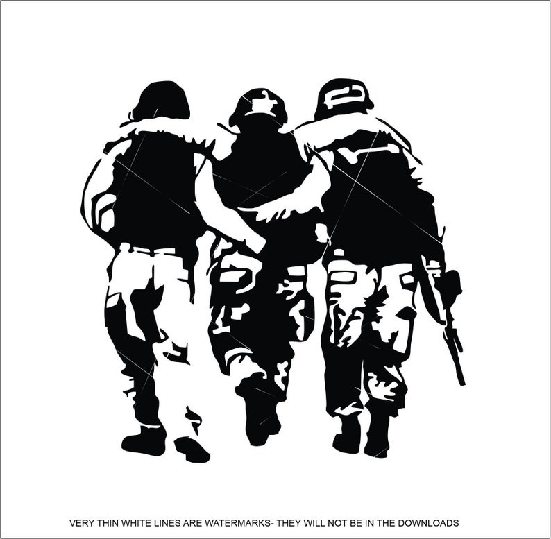 3 Army Soldiers Support Military Branch Veteran Hero US - Etsy