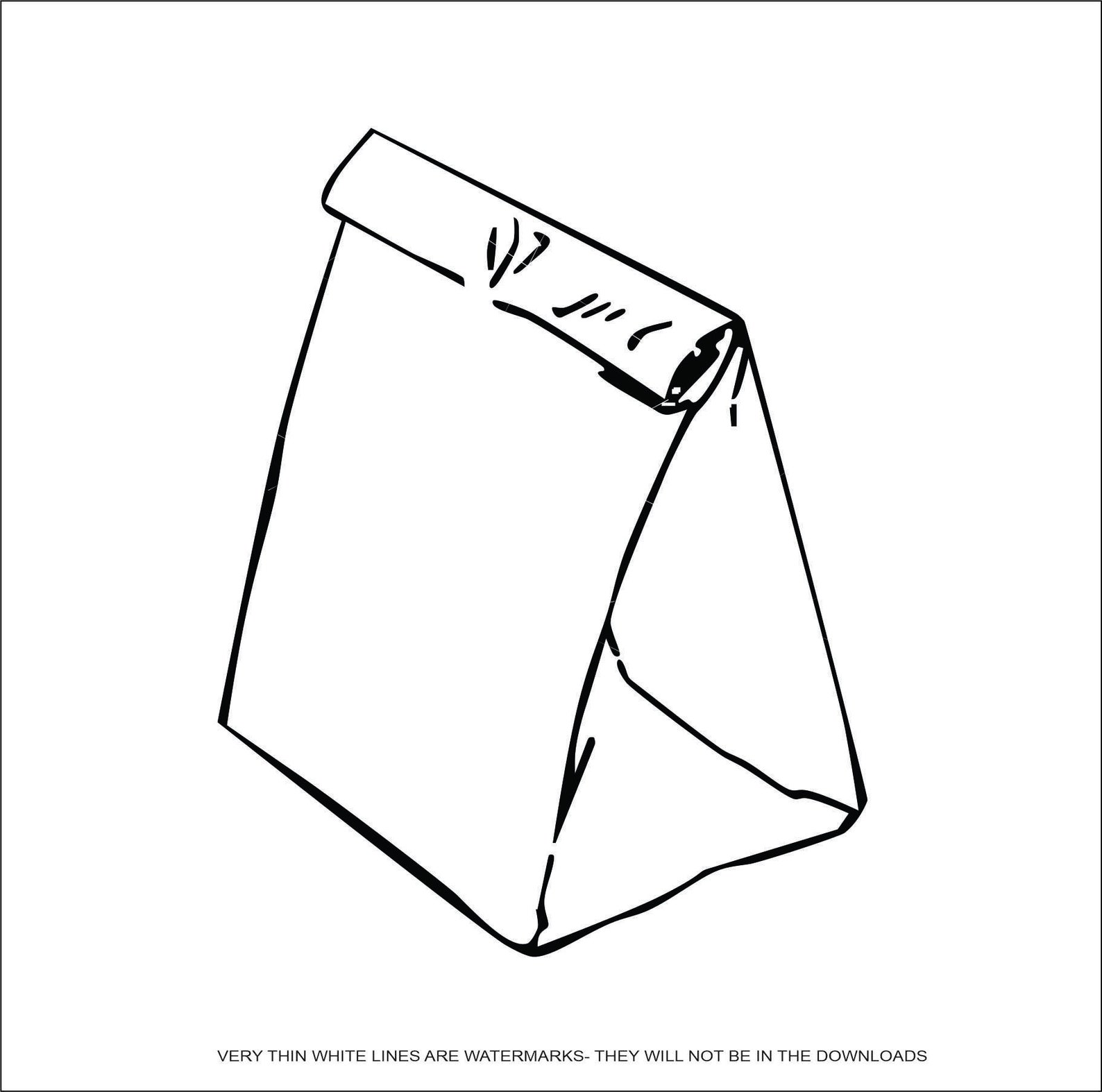 Sack Lunch Brown Paper Bag Kraft Paper SVG Print Cut - Etsy