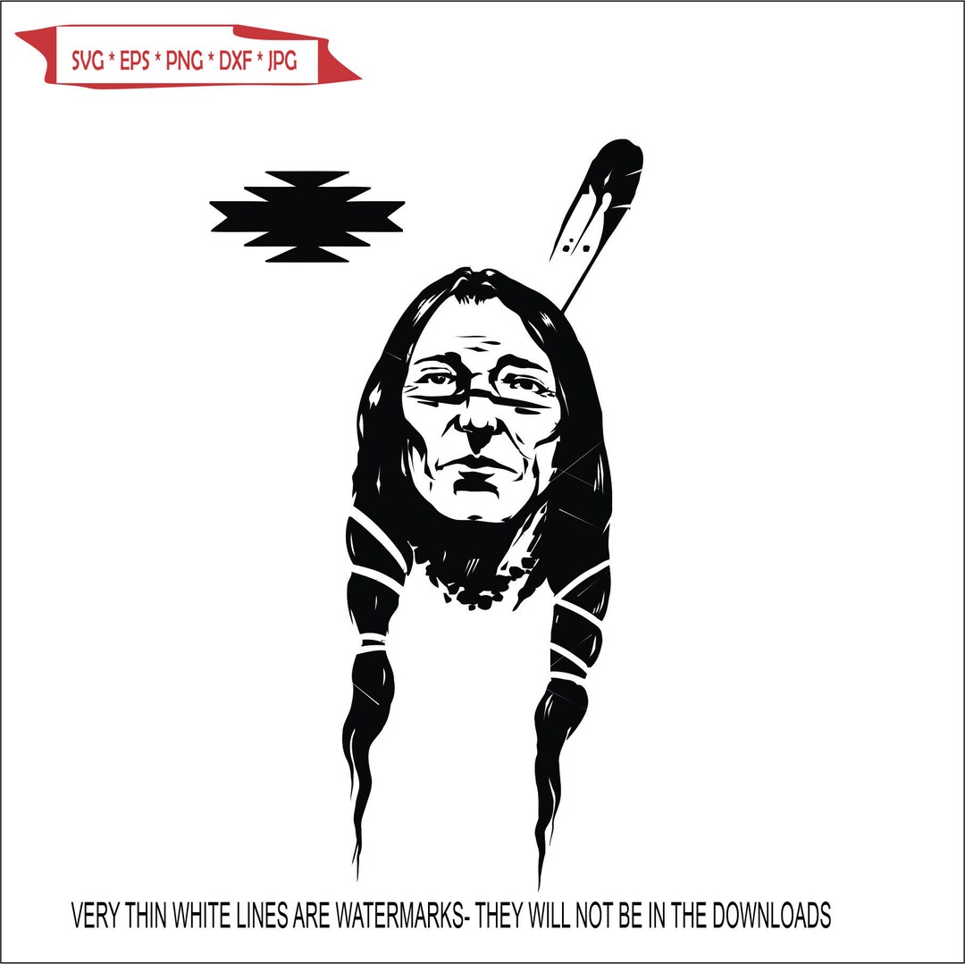 Indian Face Warrior Brave Feather Painted Face Native American Culture ...