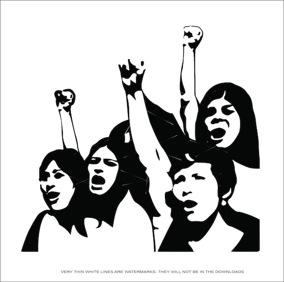 Women Protest Clipart