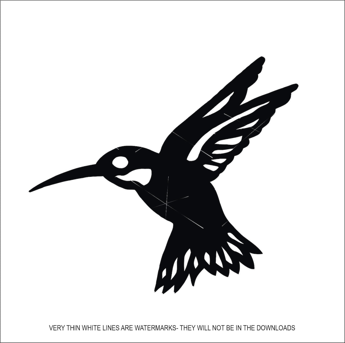 Simple Hummingbird Flight Hovering Bird Flowers Sugar Water | Etsy